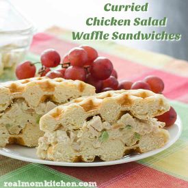 Curried Chicken Salad Waffle Sandwiches - Real Mom Kitchen Sandwiches