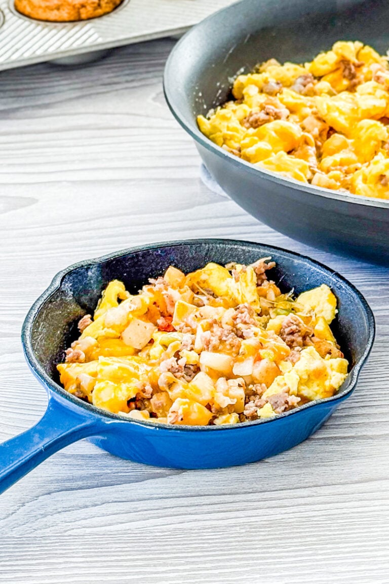Easy Sausage Skillet Scramble - Real Mom Kitchen - Breakfast