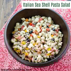 Italian Sea Shell Pasta Salad - Real Mom Kitchen