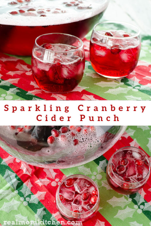 Sparkling Cranberry Cider Punch - Real Mom Kitchen