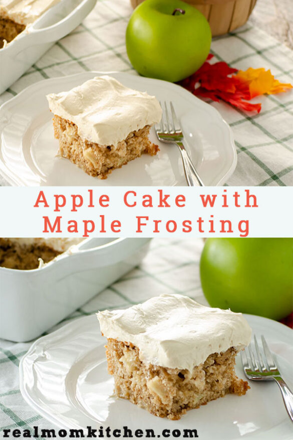 Apple Cake with Maple Frosting - Real Mom Kitchen