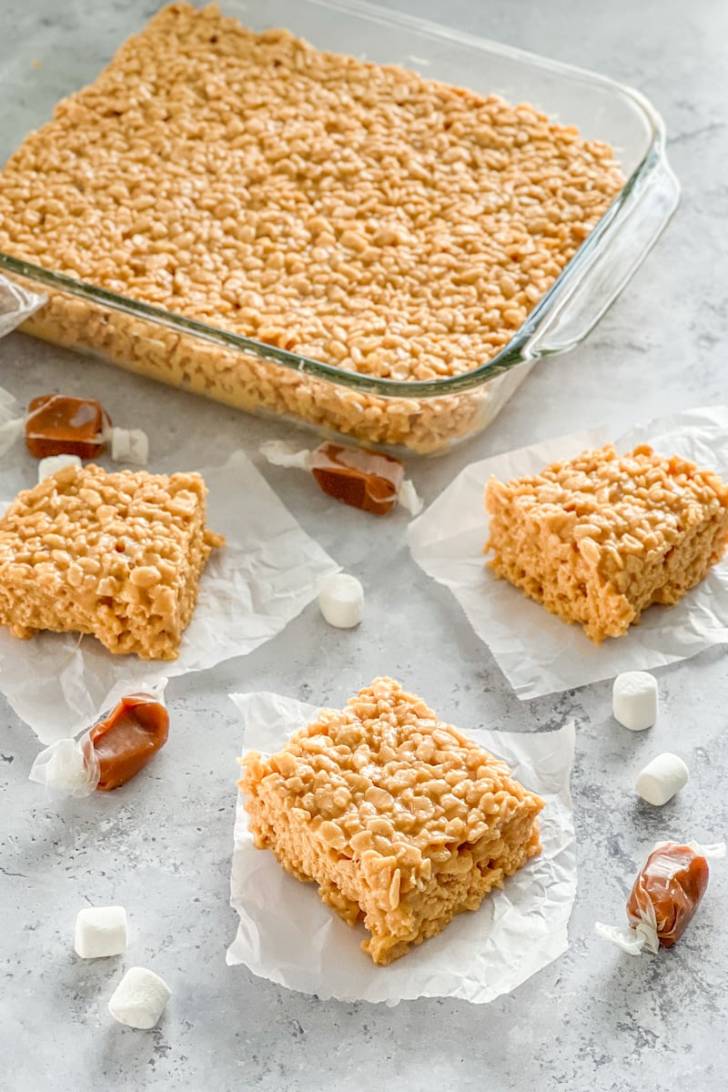 Caramel Rice Krispie Treats - Real Mom Kitchen