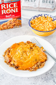 Easy Beefy Rice-A-Roni Casserole - Real Mom Kitchen - Beef