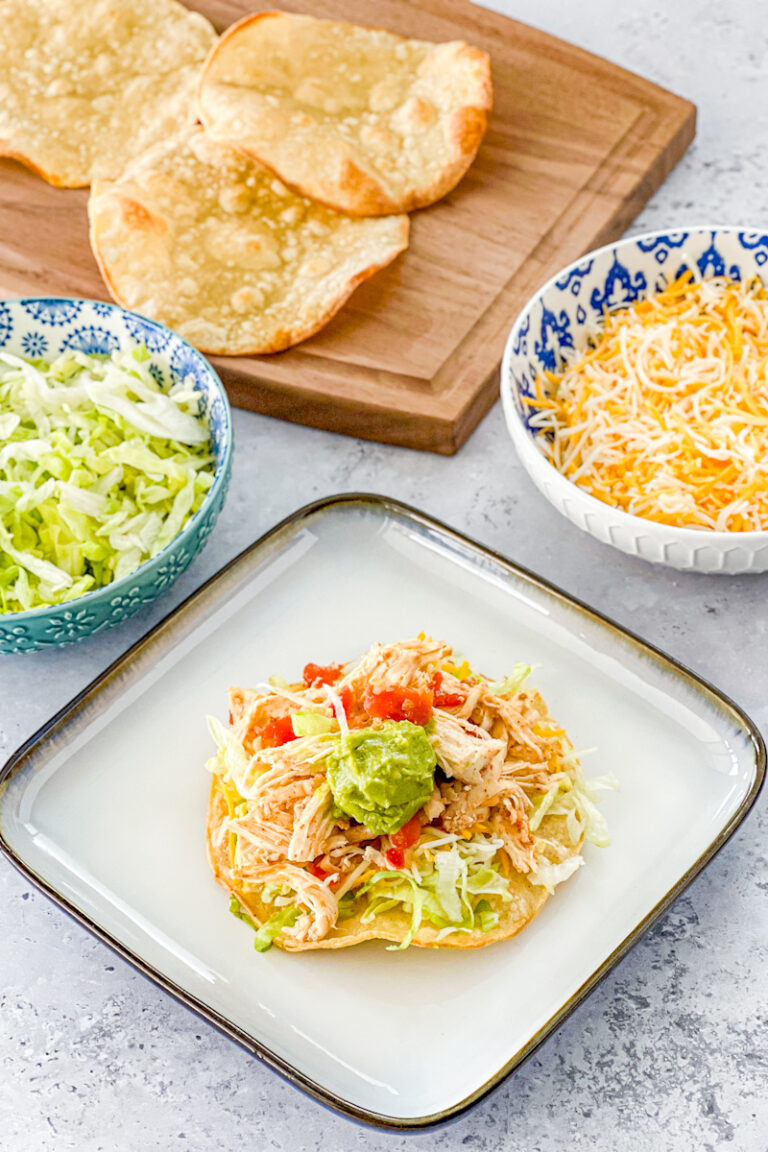 Instant Pot Shredded Chicken Tostadas - Real Mom Kitchen