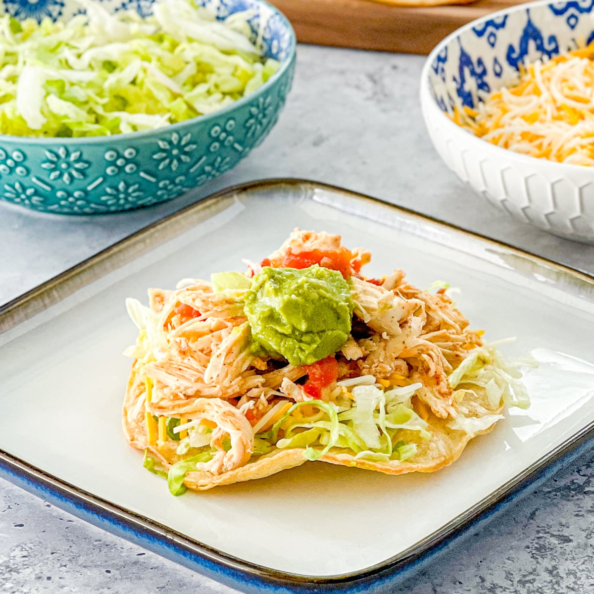 Instant Pot Shredded Chicken Tostadas - Real Mom Kitchen