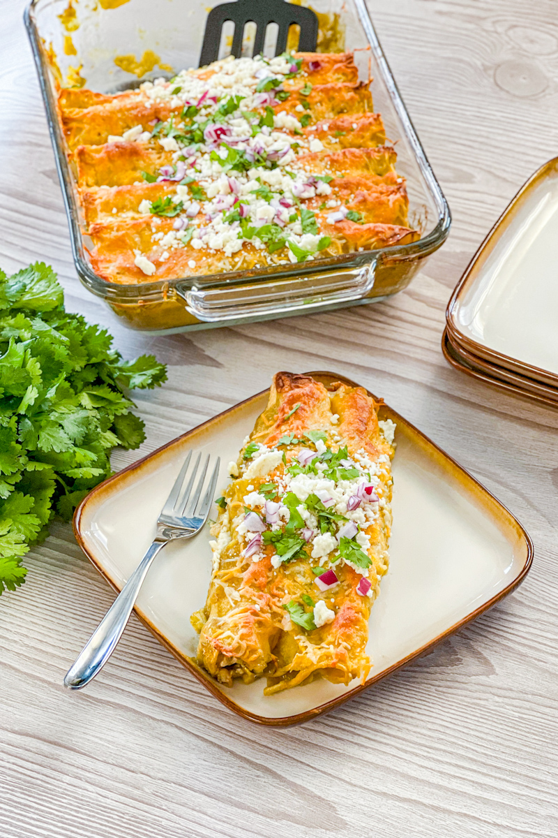 Street Corn Chicken Enchiladas - Real Mom Kitchen