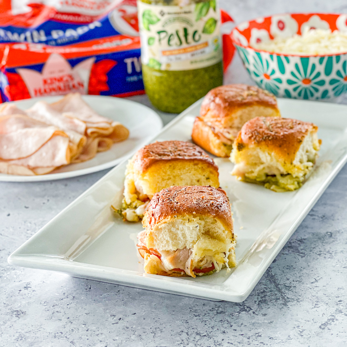 Turkey Pesto Sliders - Real Mom Kitchen - Sandwiches