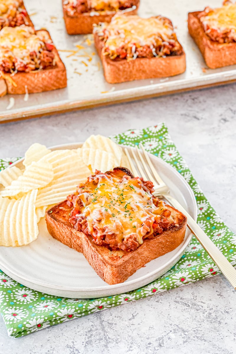 Open-Faced Cheesy Sloppy Joes - Real Mom Kitchen