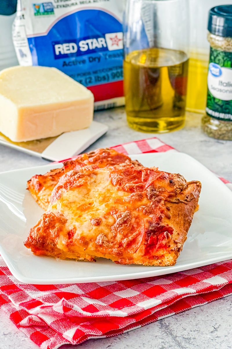 Focaccia Pepperoni Pizza - Real Mom Kitchen