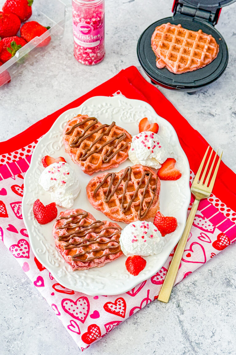 Pink Velvet Waffles - Real Mom Kitchen