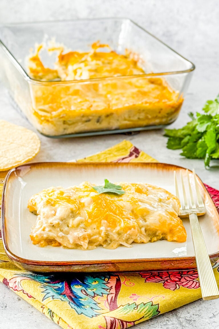 Creamy Chicken Enchilada Casserole - Real Mom Kitchen