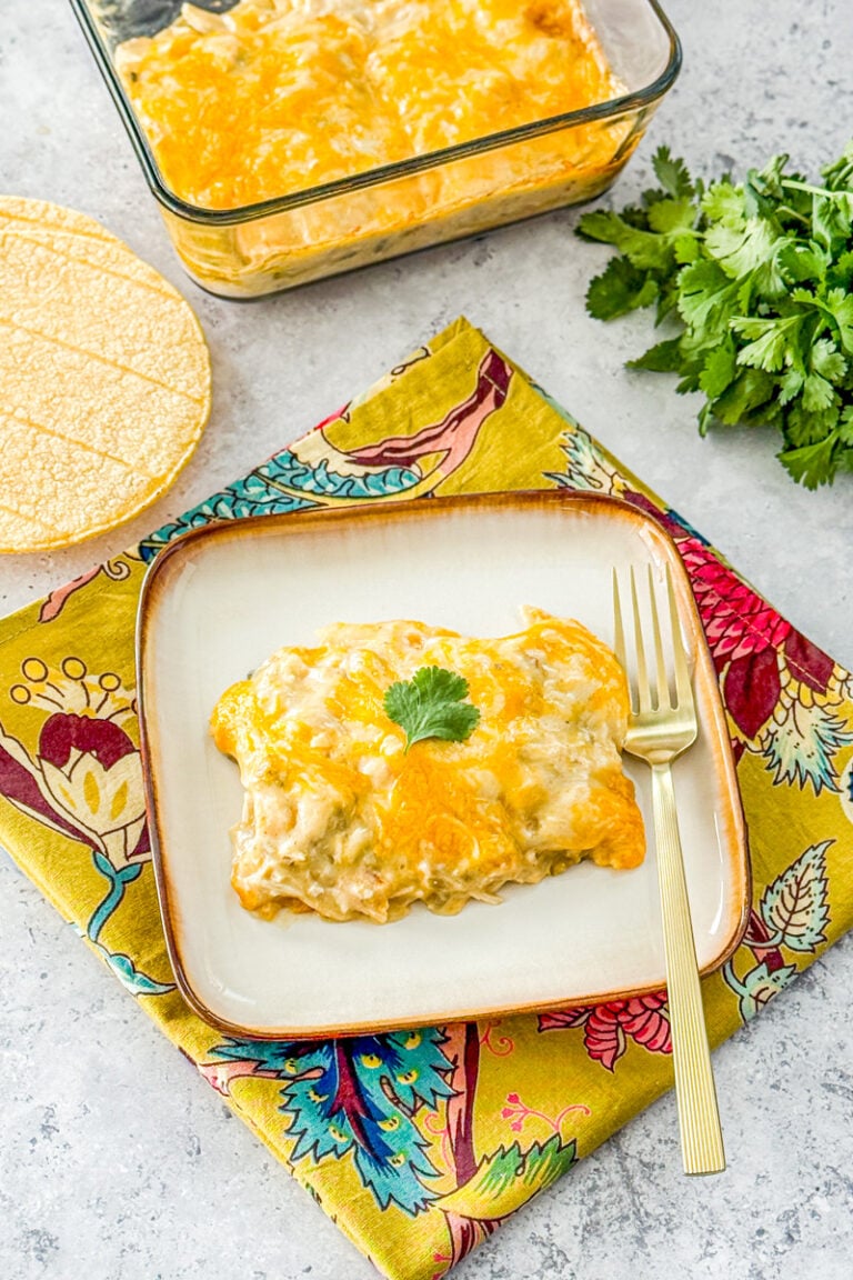 Creamy Chicken Enchilada Casserole - Real Mom Kitchen