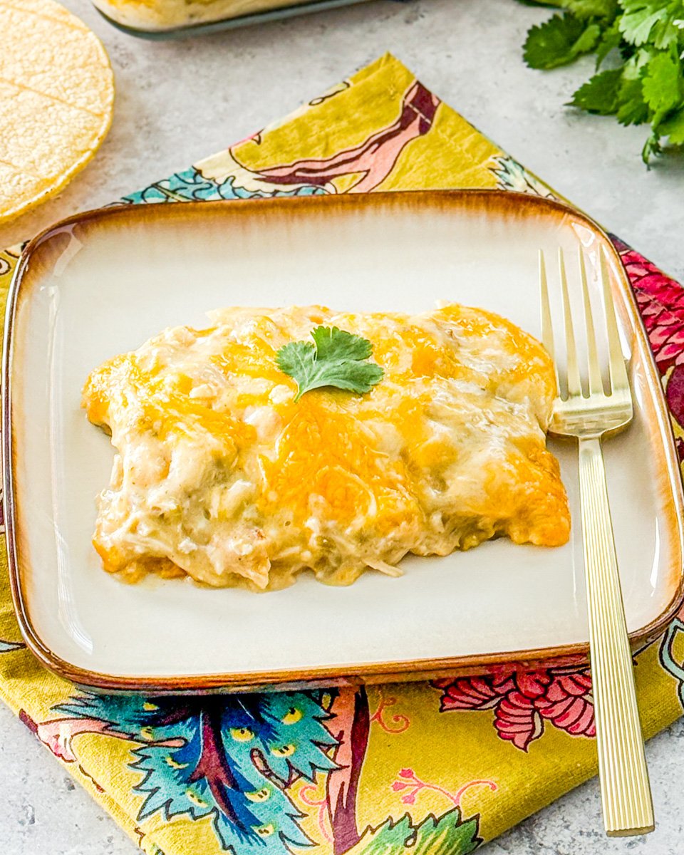 Creamy Chicken Enchilada Casserole - Real Mom Kitchen