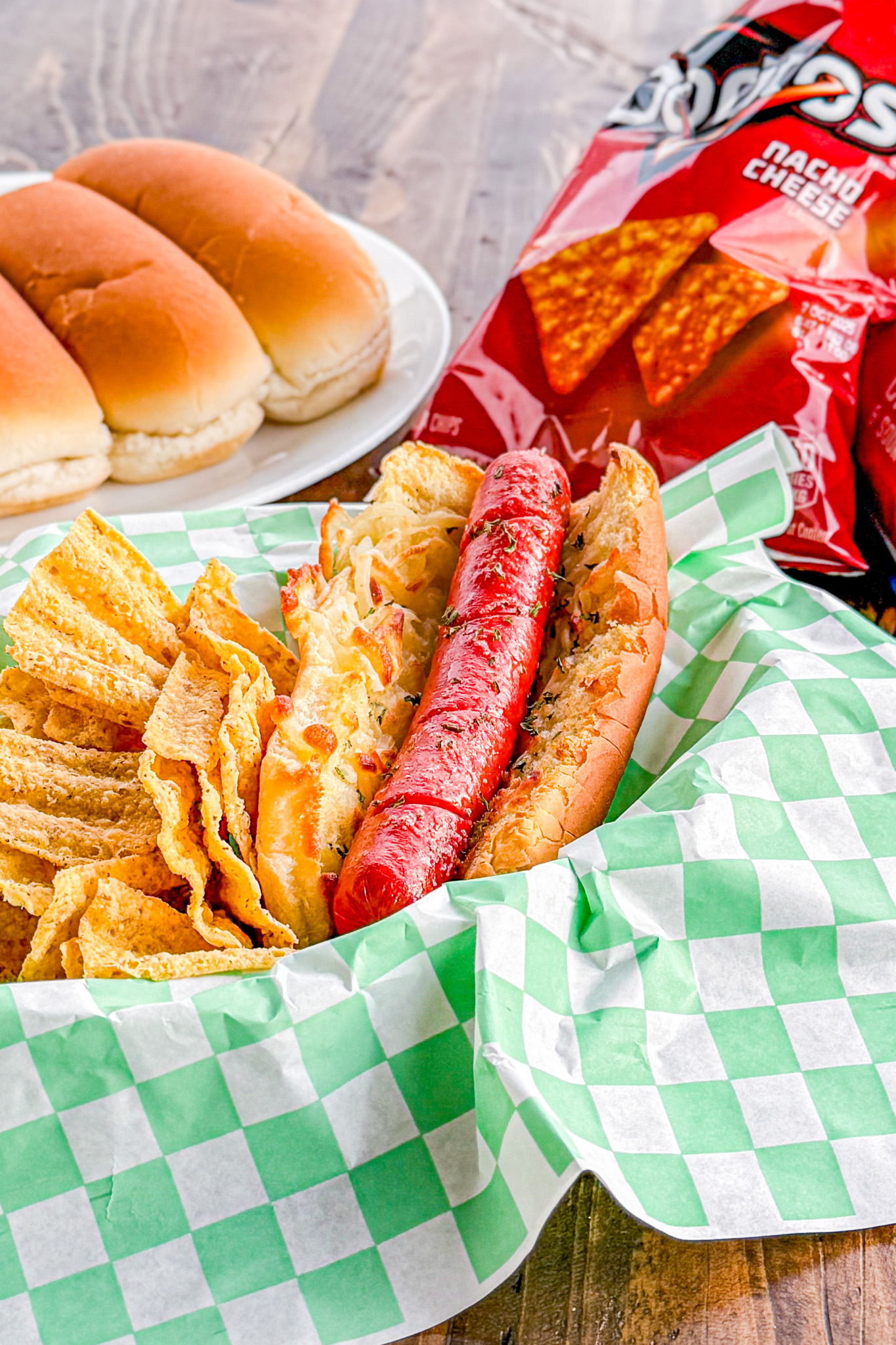 Garlic Bread Hot Dogs - Real Mom Kitchen