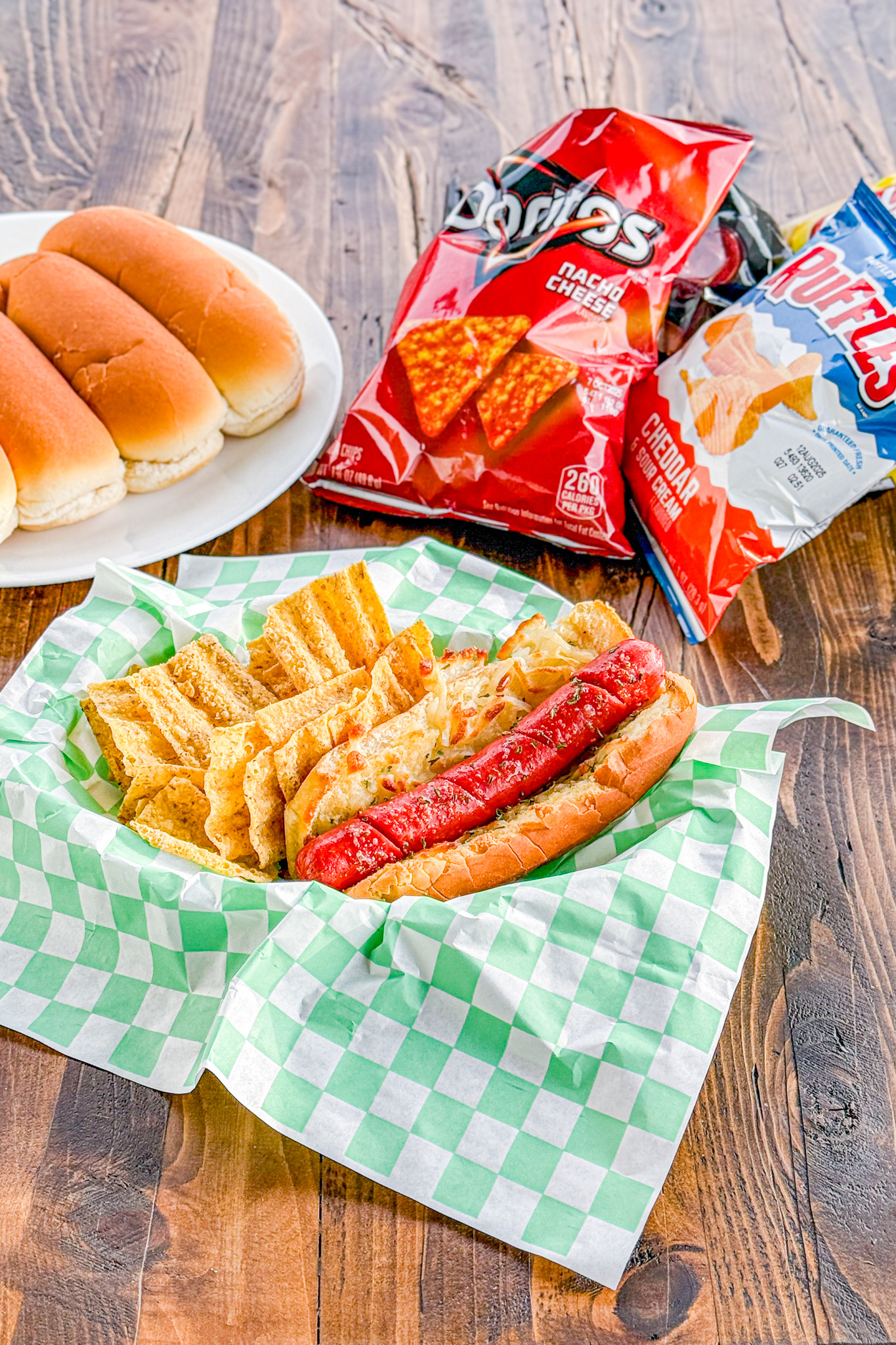 Garlic Bread Hot Dogs - Real Mom Kitchen