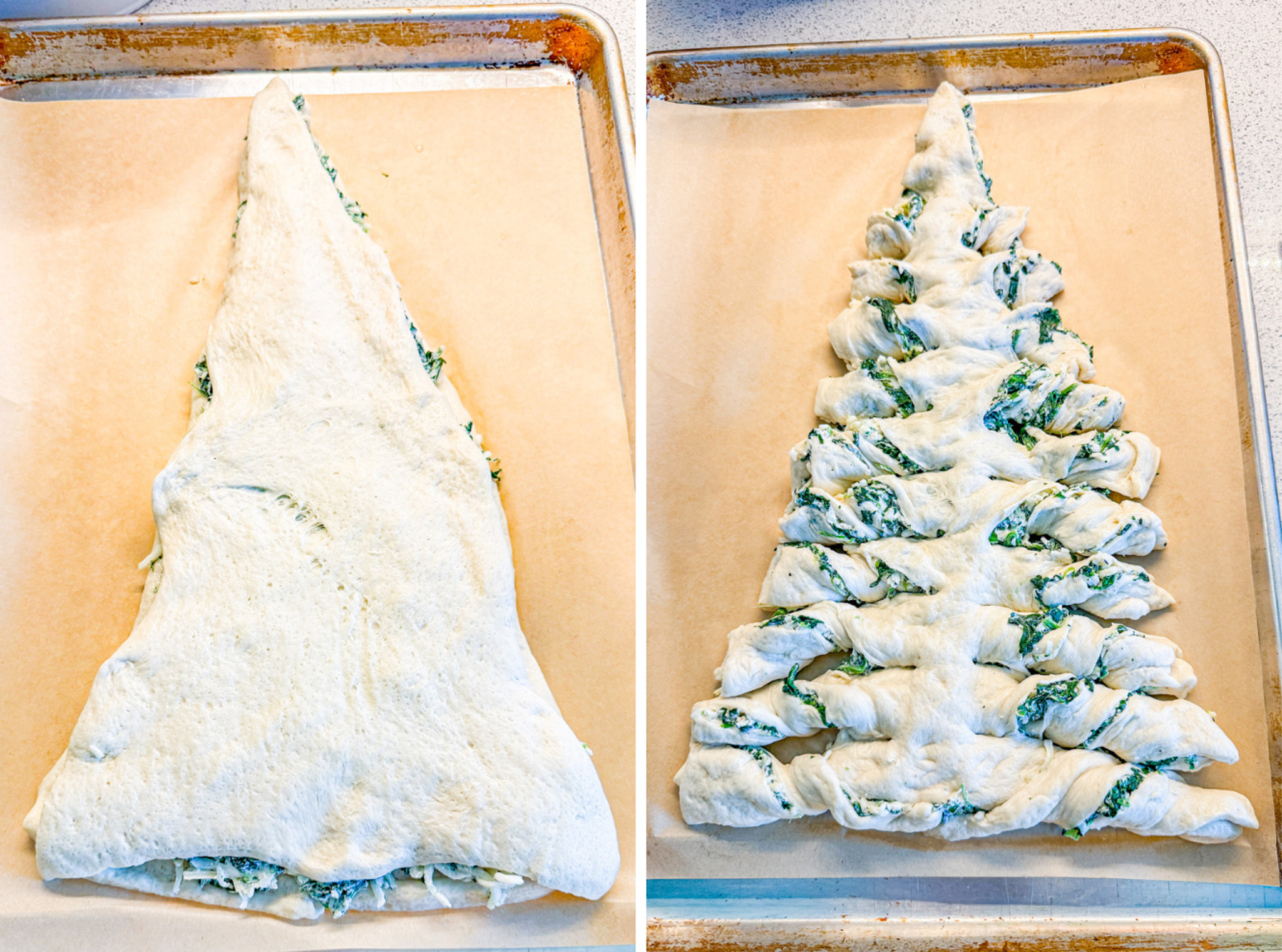 Christmas Tree Spinach Dip Breadsticks - Real Mom Kitchen