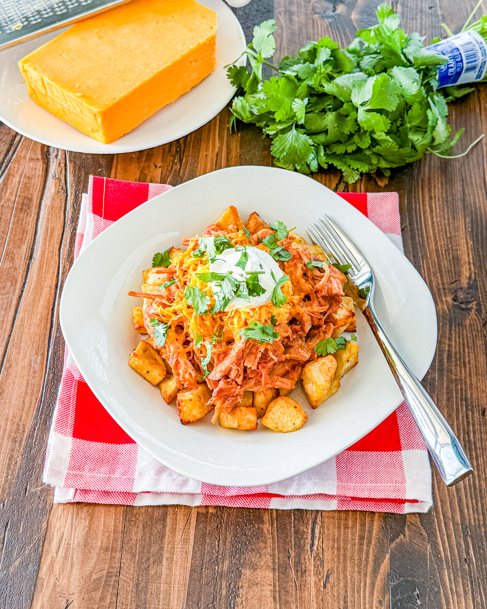 Loaded BBQ Pork and Potato Bowls - Real Mom Kitchen